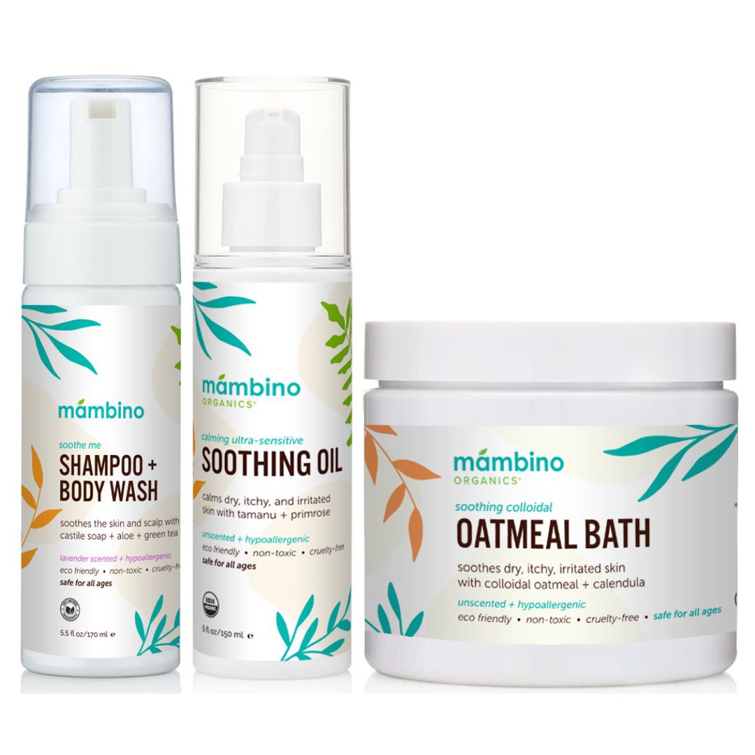 Body Wash, Shampoo, and After Bath Massage Oil - Mambino Organics